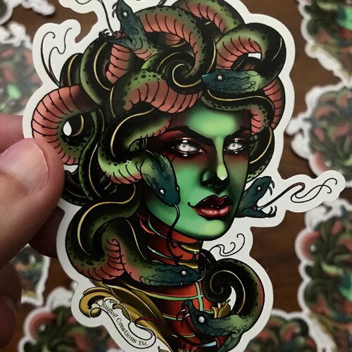 Medusa Holographic Sticker - Etsy