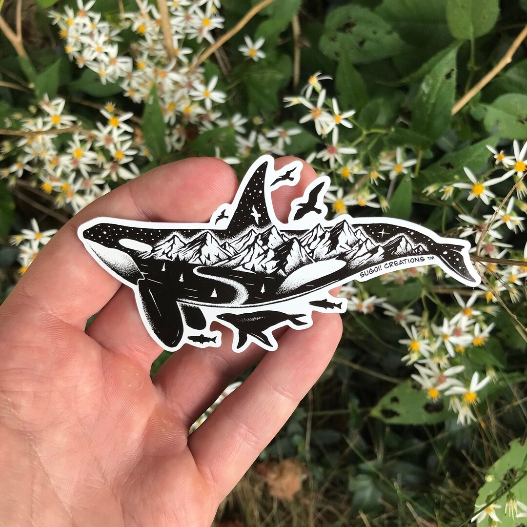 Orca Whale Sticker - Etsy
