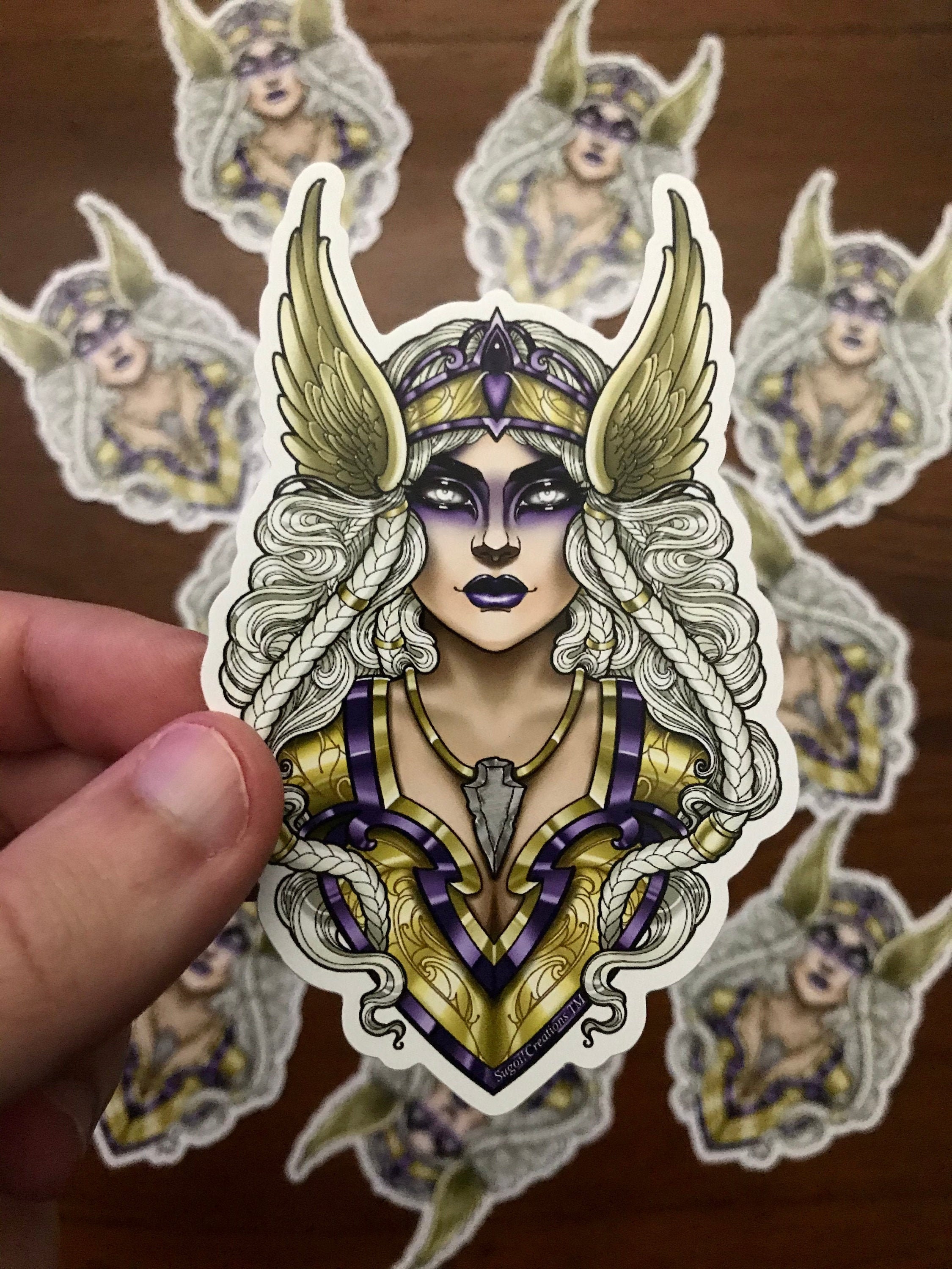 Valkyrie Vinyl Sticker - Water Resistant Laptop Decal - Etsy