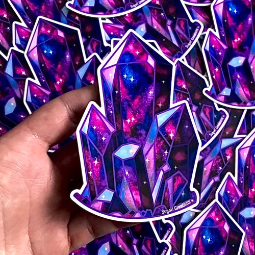 Raw Crystal Sticker Colorful Stone Raw Gemstone Decor Sticker - Etsy