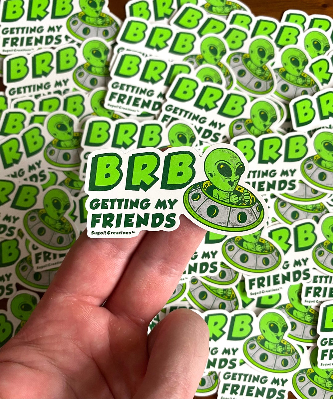 Funny Alien Sticker - Etsy