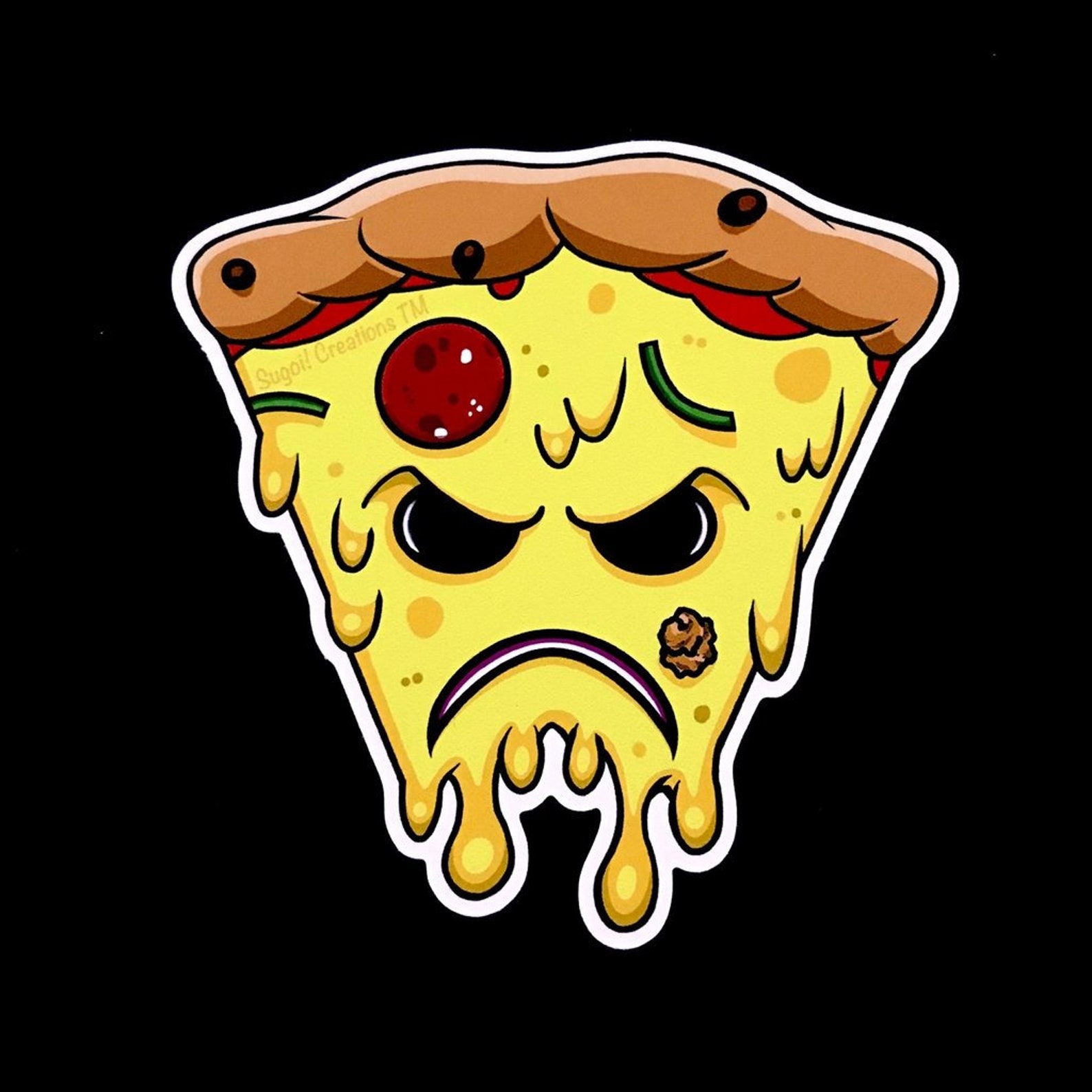 Pizza Sticker Pizza Pizza Lover Pizza Art Cheese Sticker | Etsy