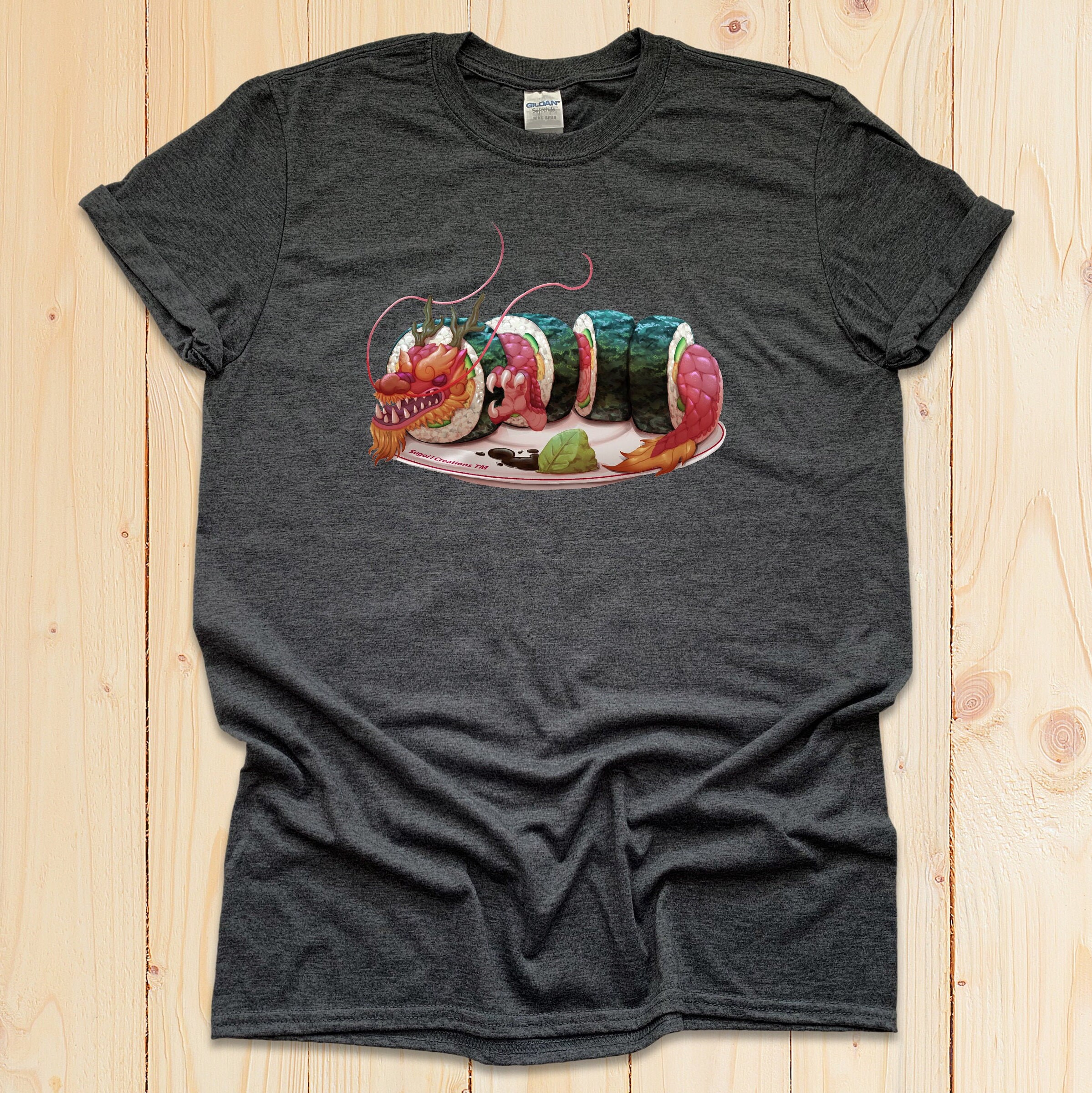 Mens Sushi Shirt Dragon Shirt Subtle Anime Merch Aesthetic | Etsy