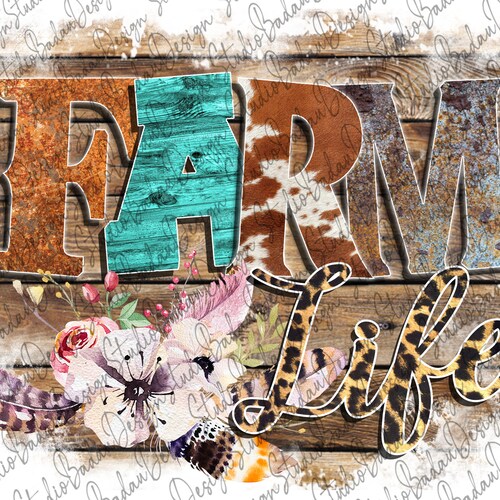Farm Life Sublimation Design Printable Png Digital - Etsy