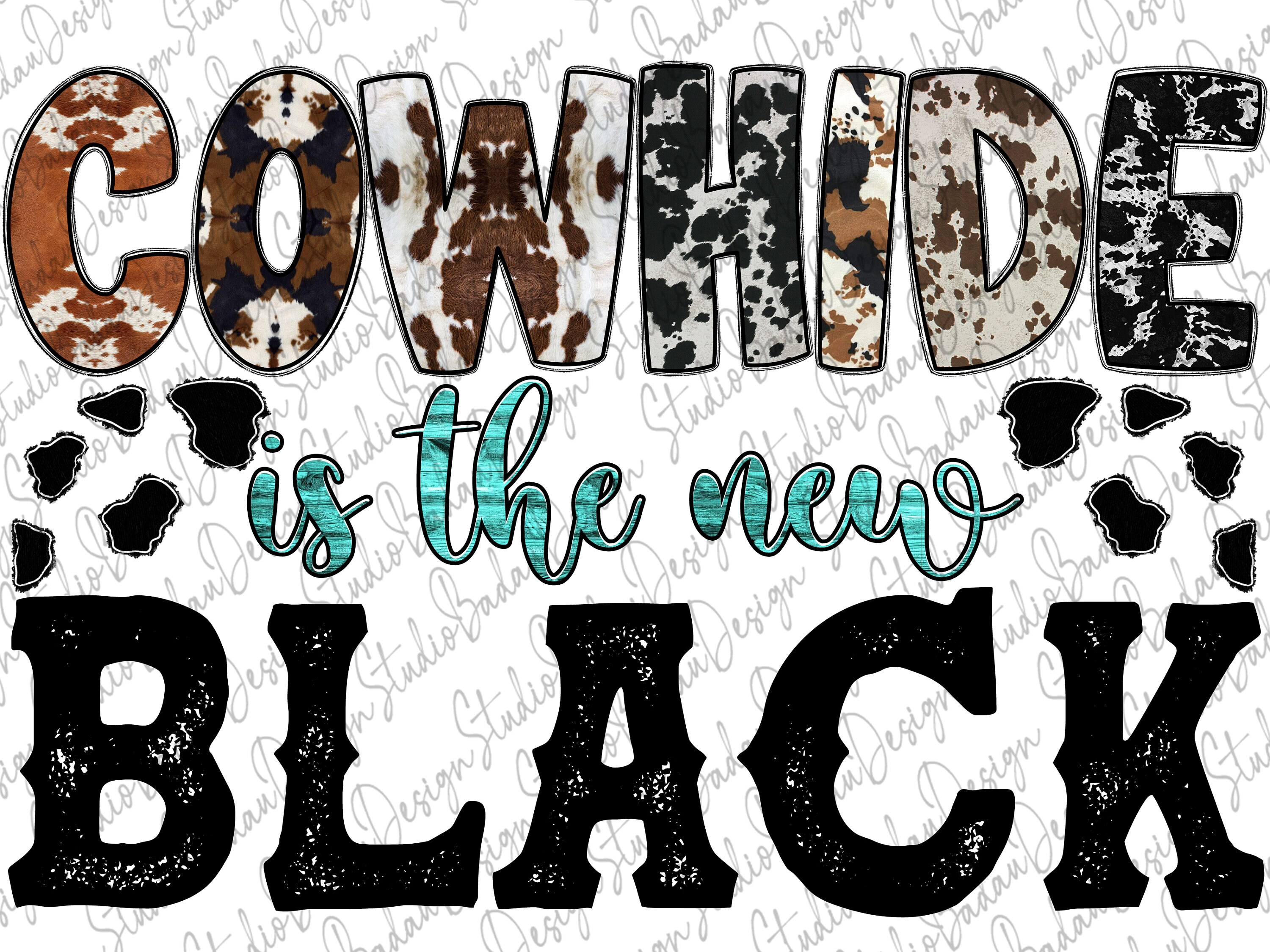 Turquoise Cow Png - Etsy