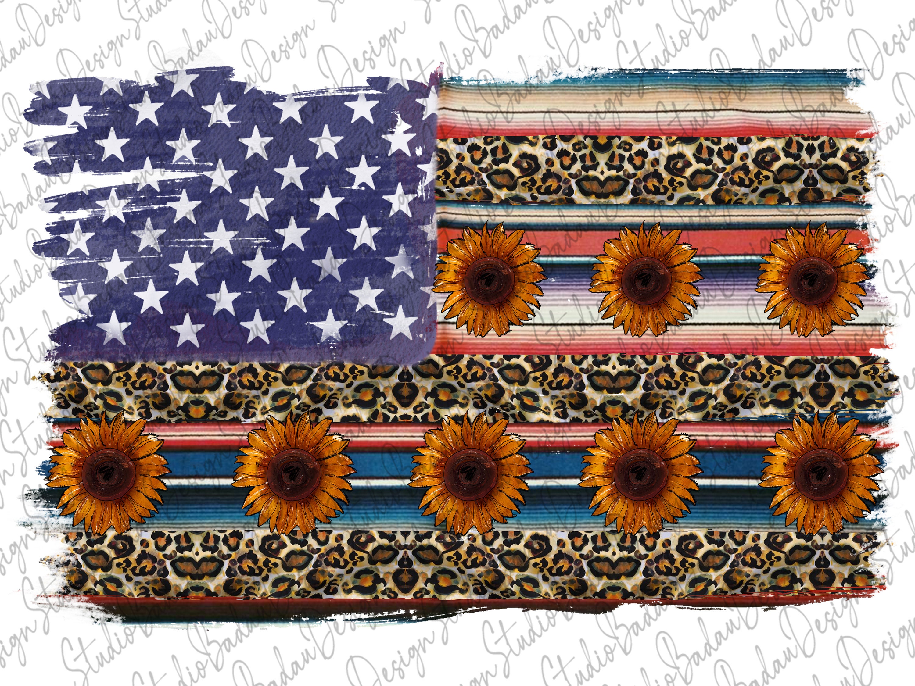 Digital Art & Collectibles Cowhide Graphics Background American Flag ...