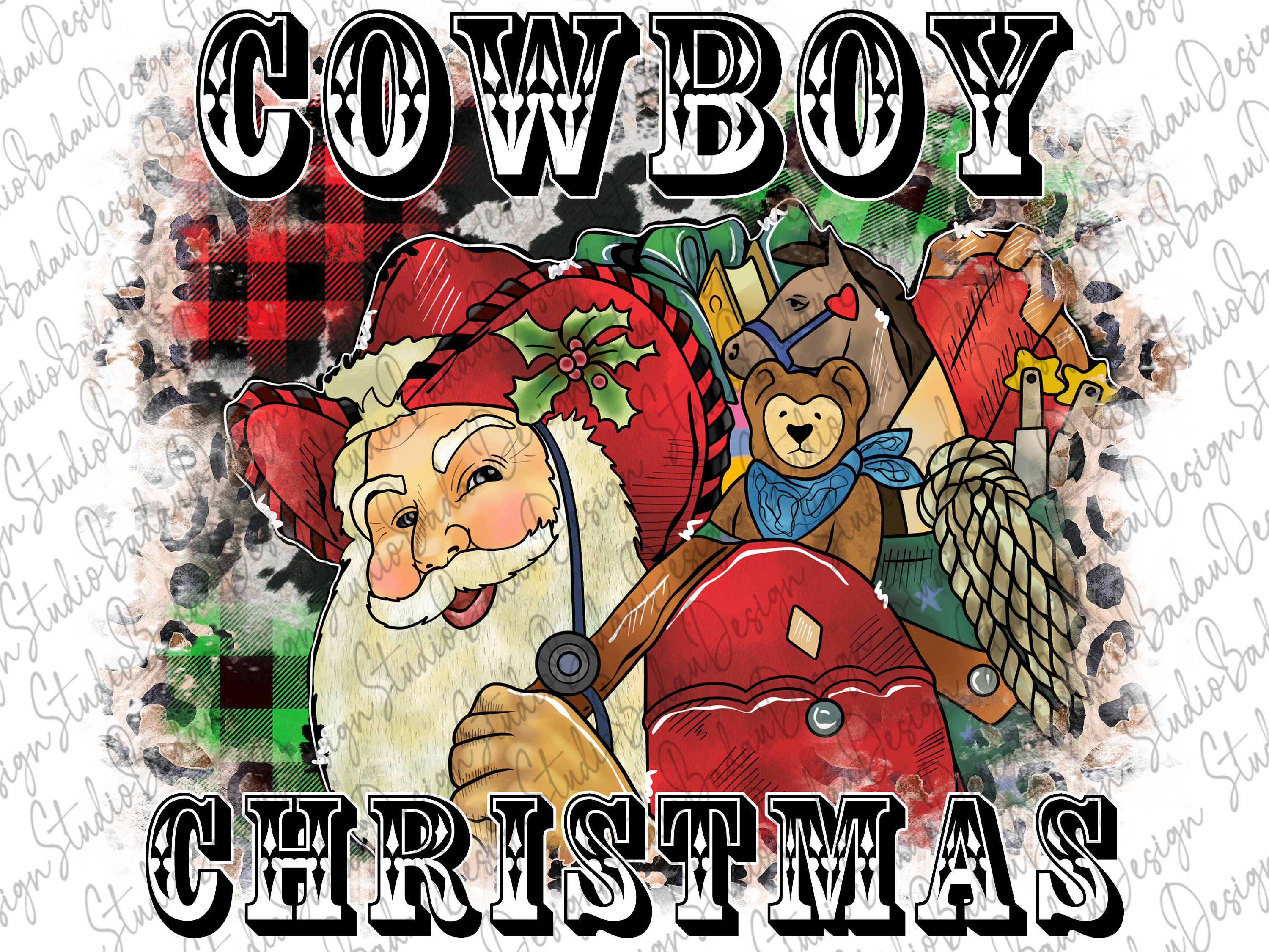 Cowboy Christmas Png Western Png Cowboy PNG Merry Christmas | Etsy
