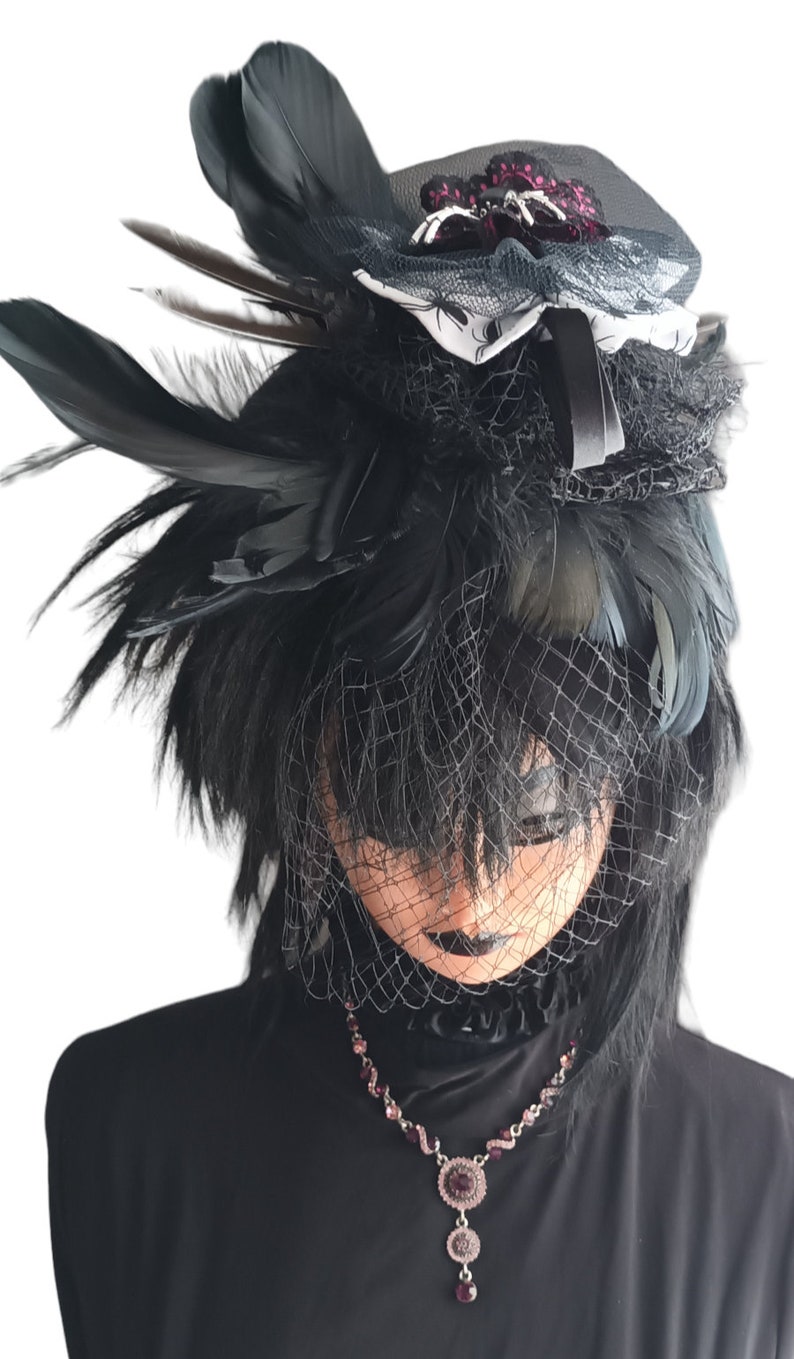 Gothic Fascinator, Alternative Bride Headdress, Headpiece Spider, Black ...
