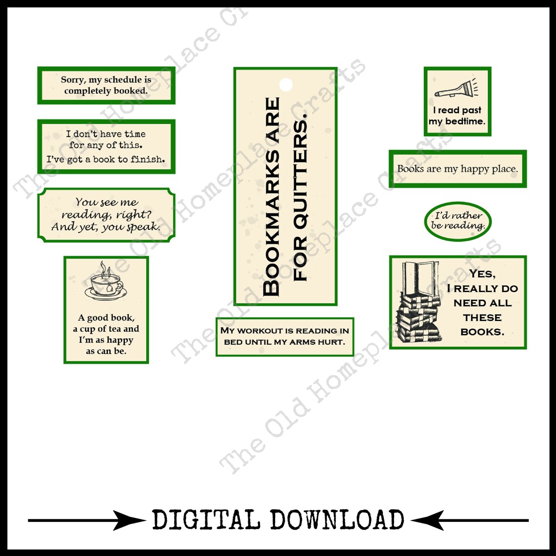 Digital Download: Let's Talk Books Vintage Style Labels and Journaling ...