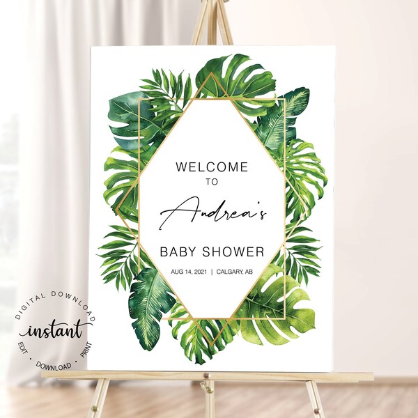 Tropical Welcome Poster - Etsy