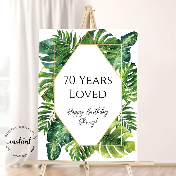 Tropical Birthday Signs - Etsy