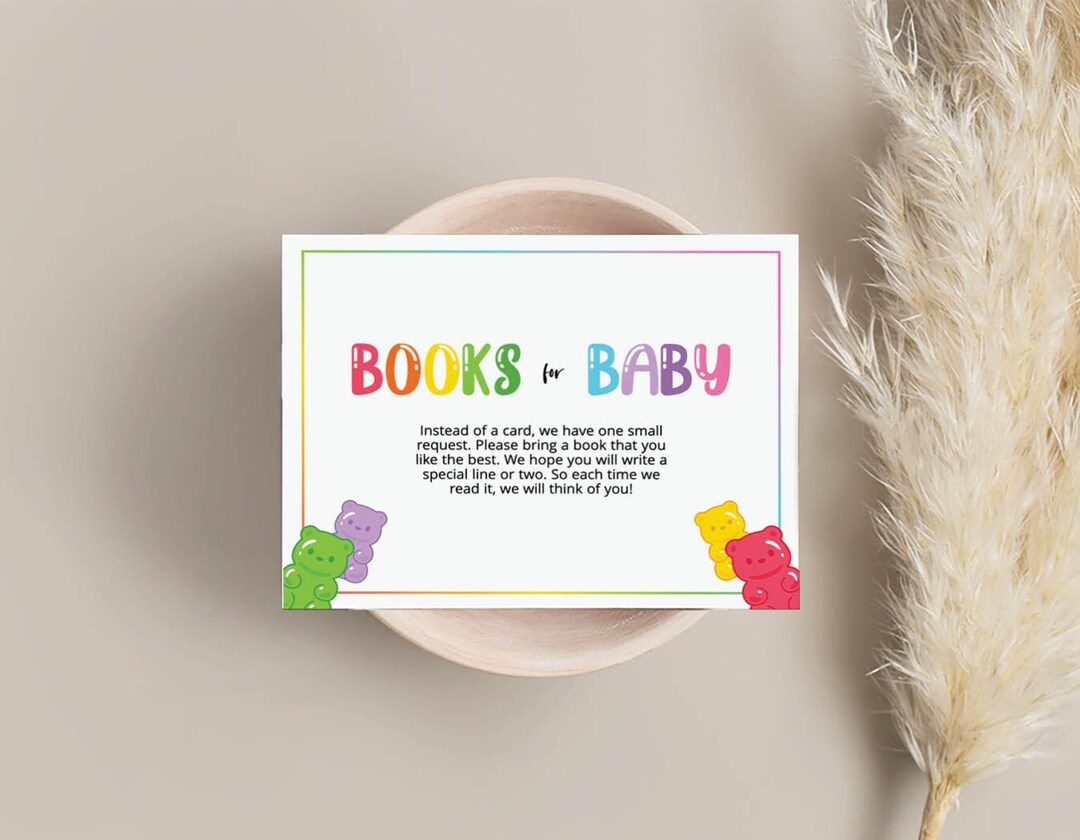 Gummy Bears Books for Baby Insert Card, We Can Bearly Wait, Candyland ...