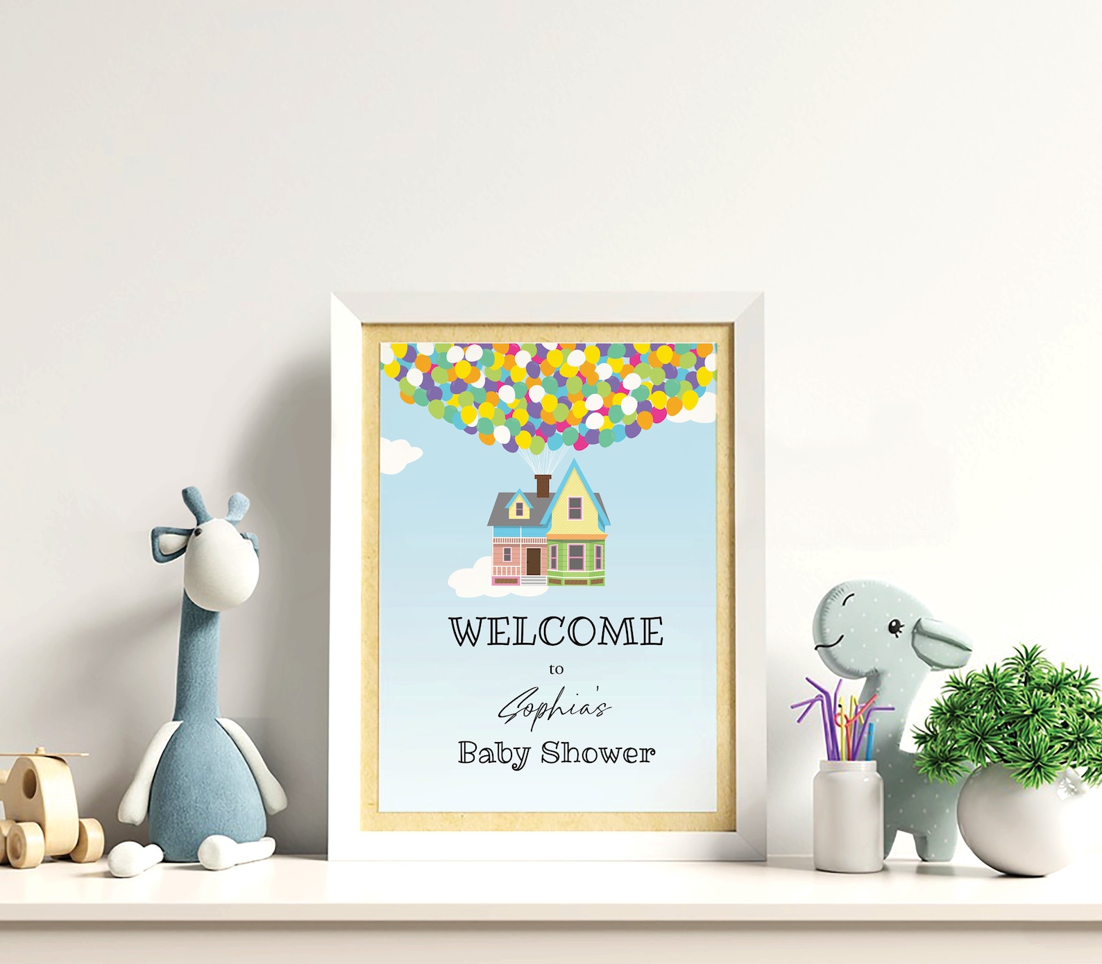 UP Baby Shower Welcome Sign up Theme Editable Baby Shower - Etsy