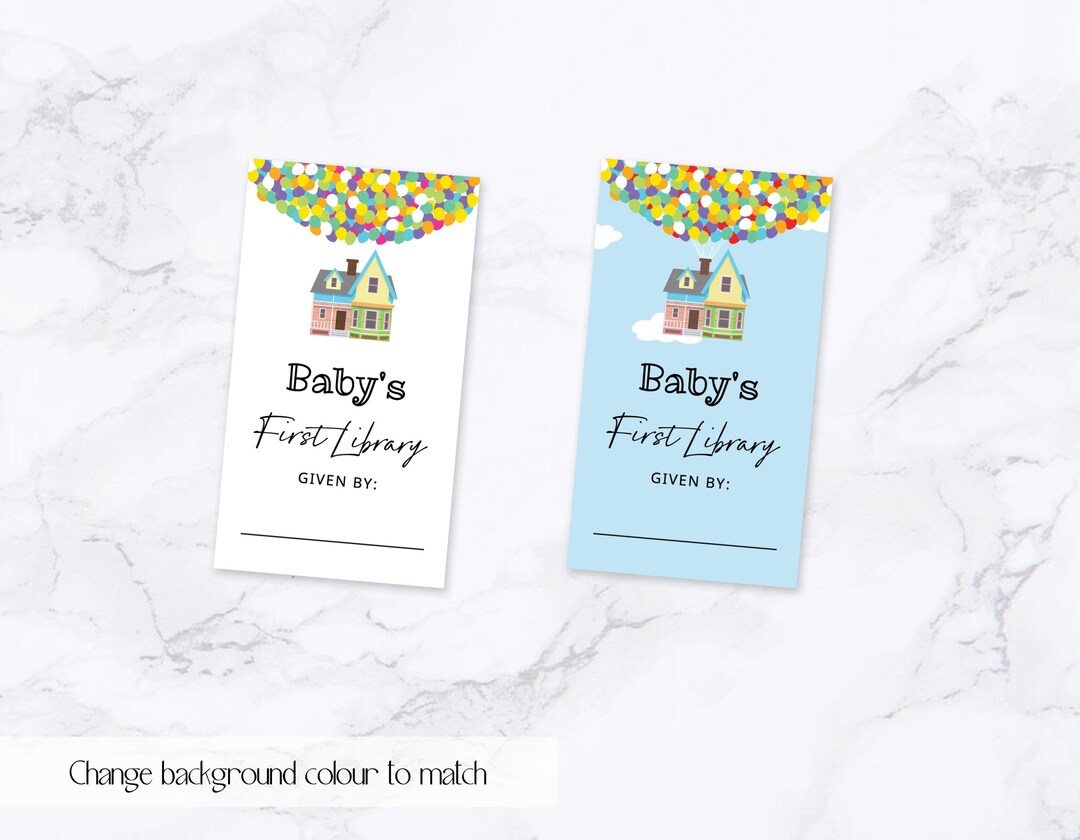UP Theme Library Gift Card, First Library Baby Shower, This Book ...