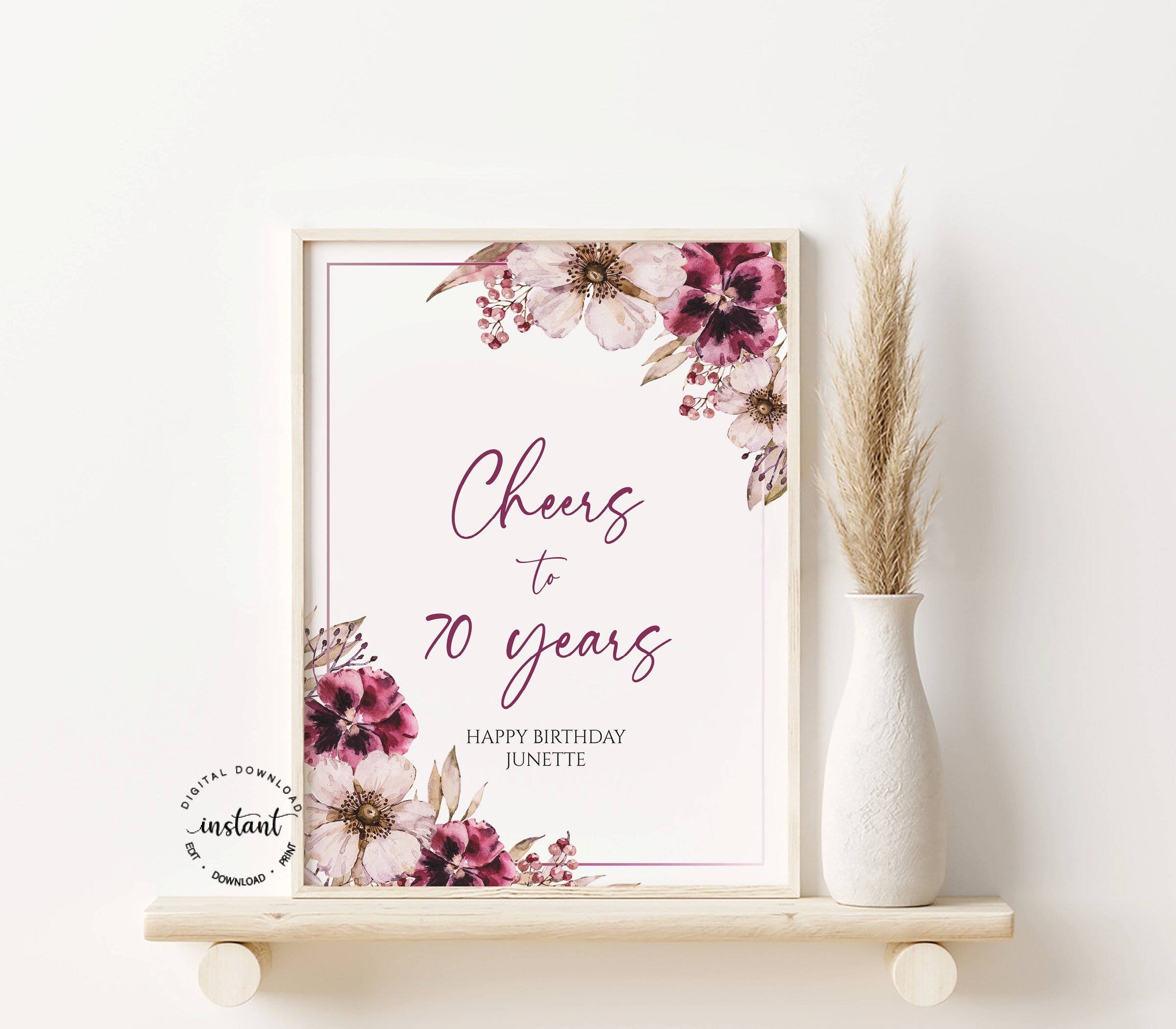 Personalized Birthday Sign, Anniversary Sign, Custom Poster, Party ...