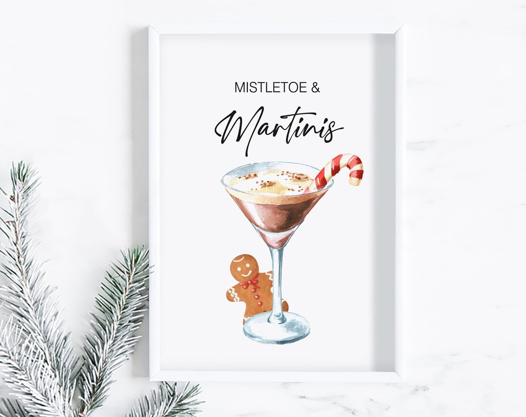 Mistletoe and Gingerbread Martinis Holiday Party Cocktail - Etsy