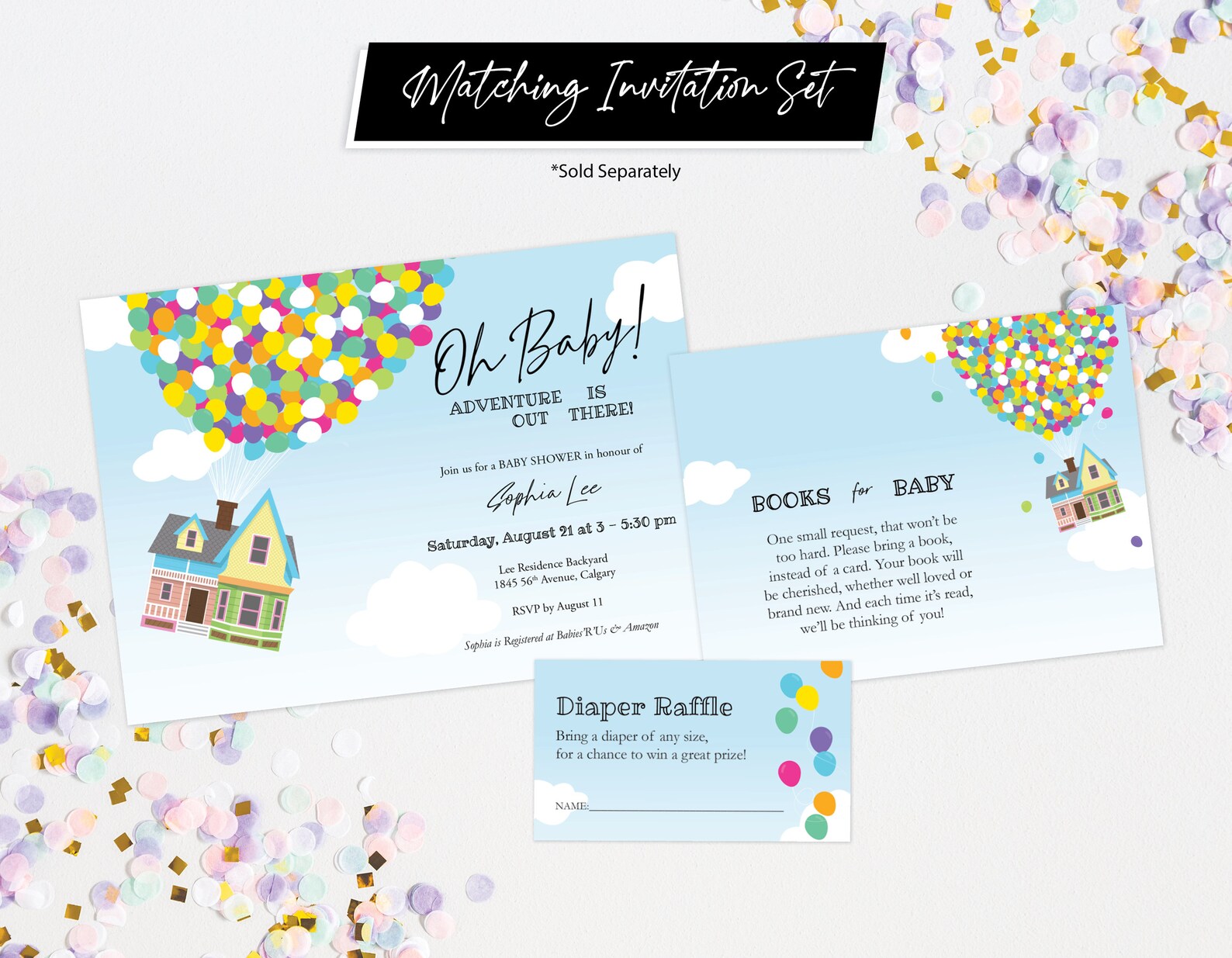 UP Baby Shower Welcome Sign up Theme Editable Baby Shower - Etsy
