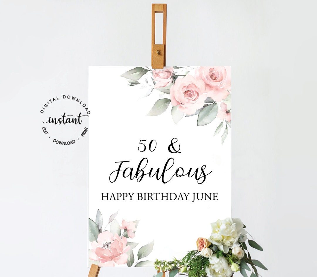 Personalized Birthday Sign, Anniversary Sign, Custom Poster, Party ...