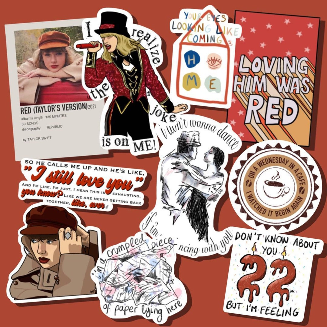Taylor Stickers red taylors Version - Etsy
