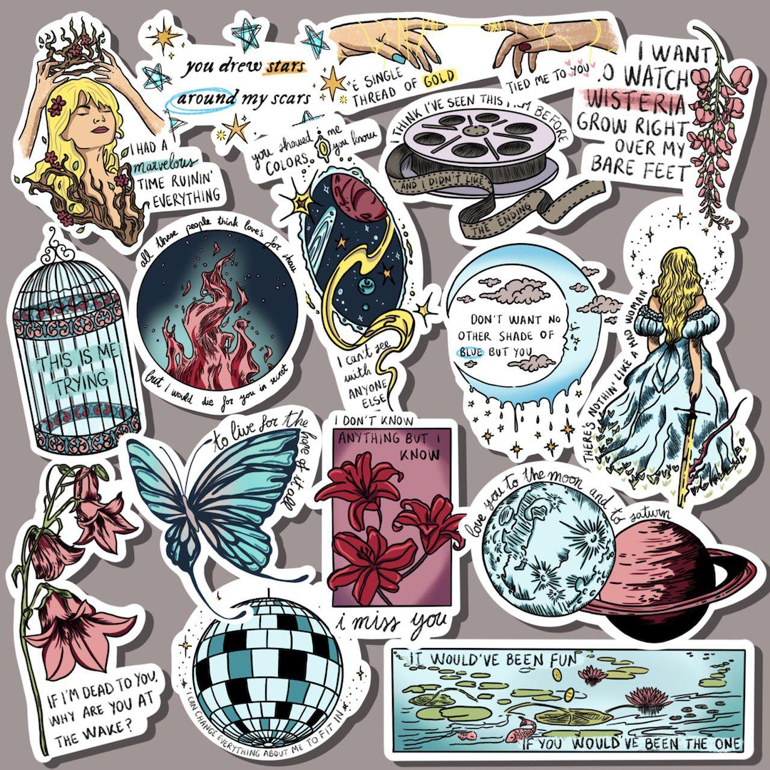 Stickers Inspired by Folklore TS - Etsy