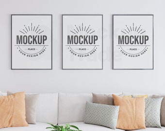 3 Frames Gallery Mockup - Etsy