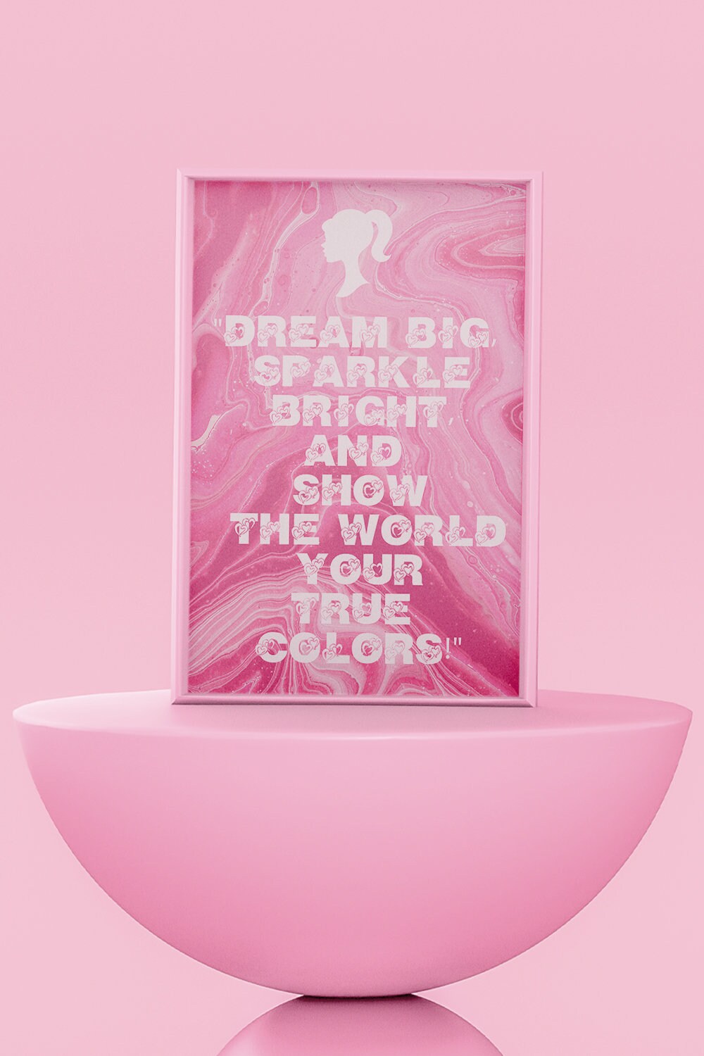 Barbie Printable Wall Art, Barbiecore, Barbie Movie Ending Quote Poster