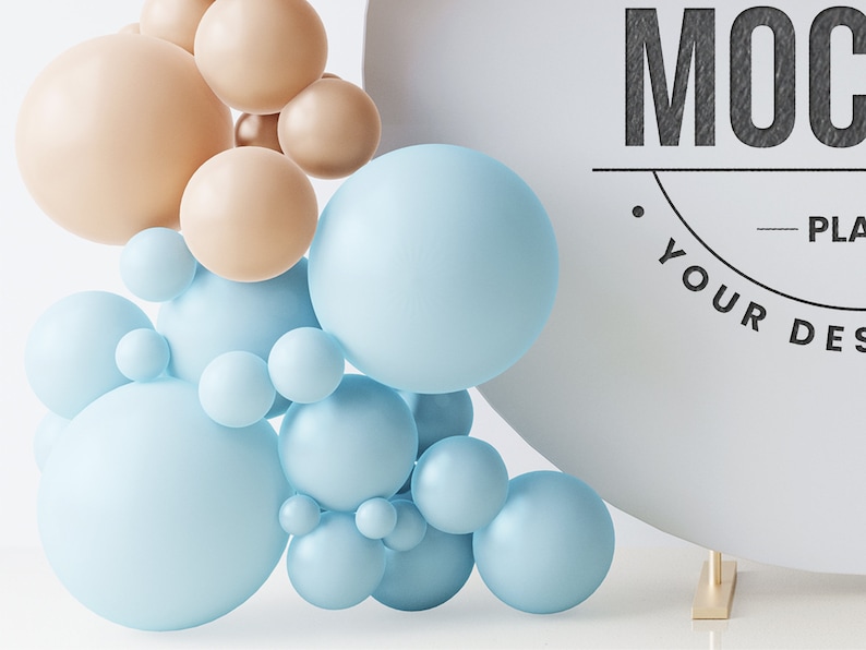 Balloon Garland Mockup Decoration Backdrop Stands Mockup - Etsy