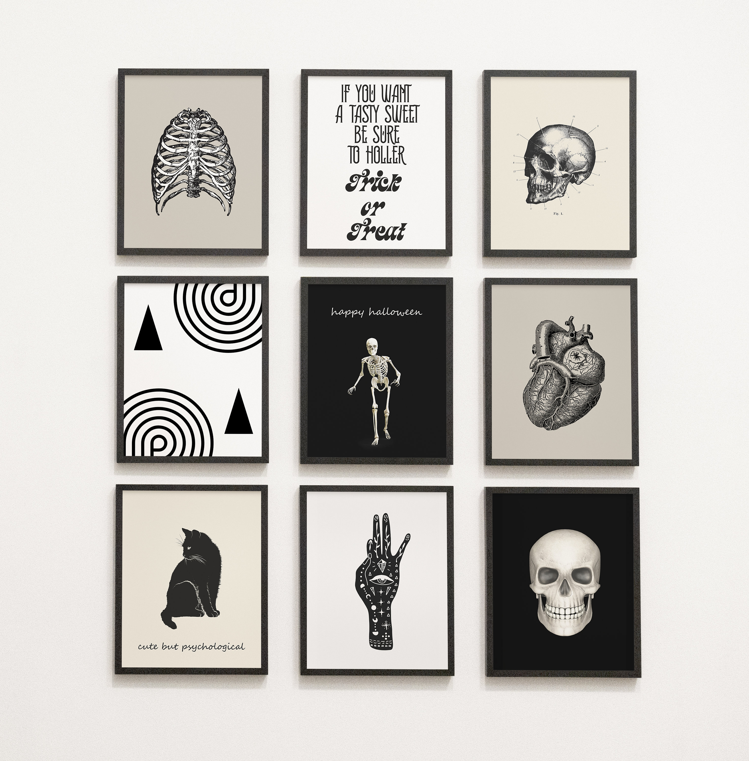 Vintage Halloween Printables Wall Art Halloween Decor - Etsy