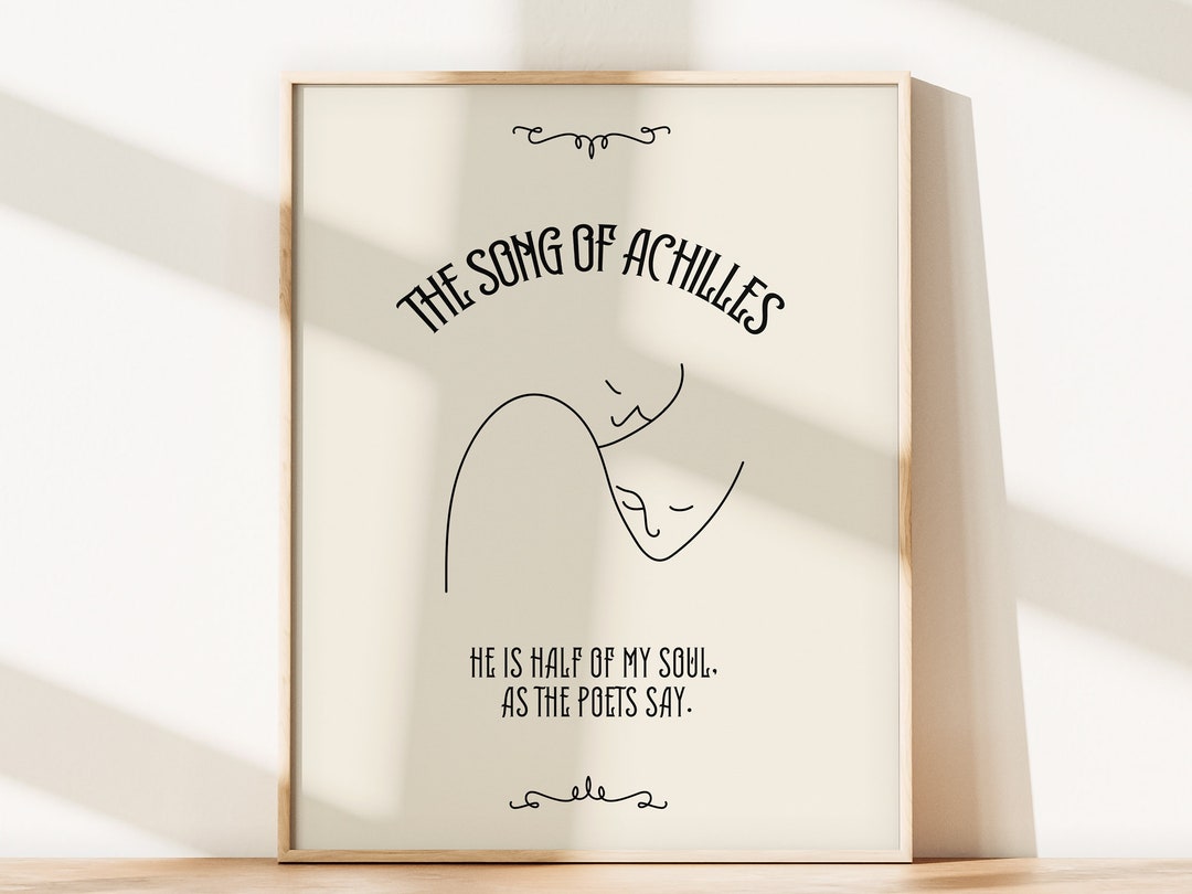 The Song of Achilles Poster, Song of Achilles Printable Wall Art, Book ...