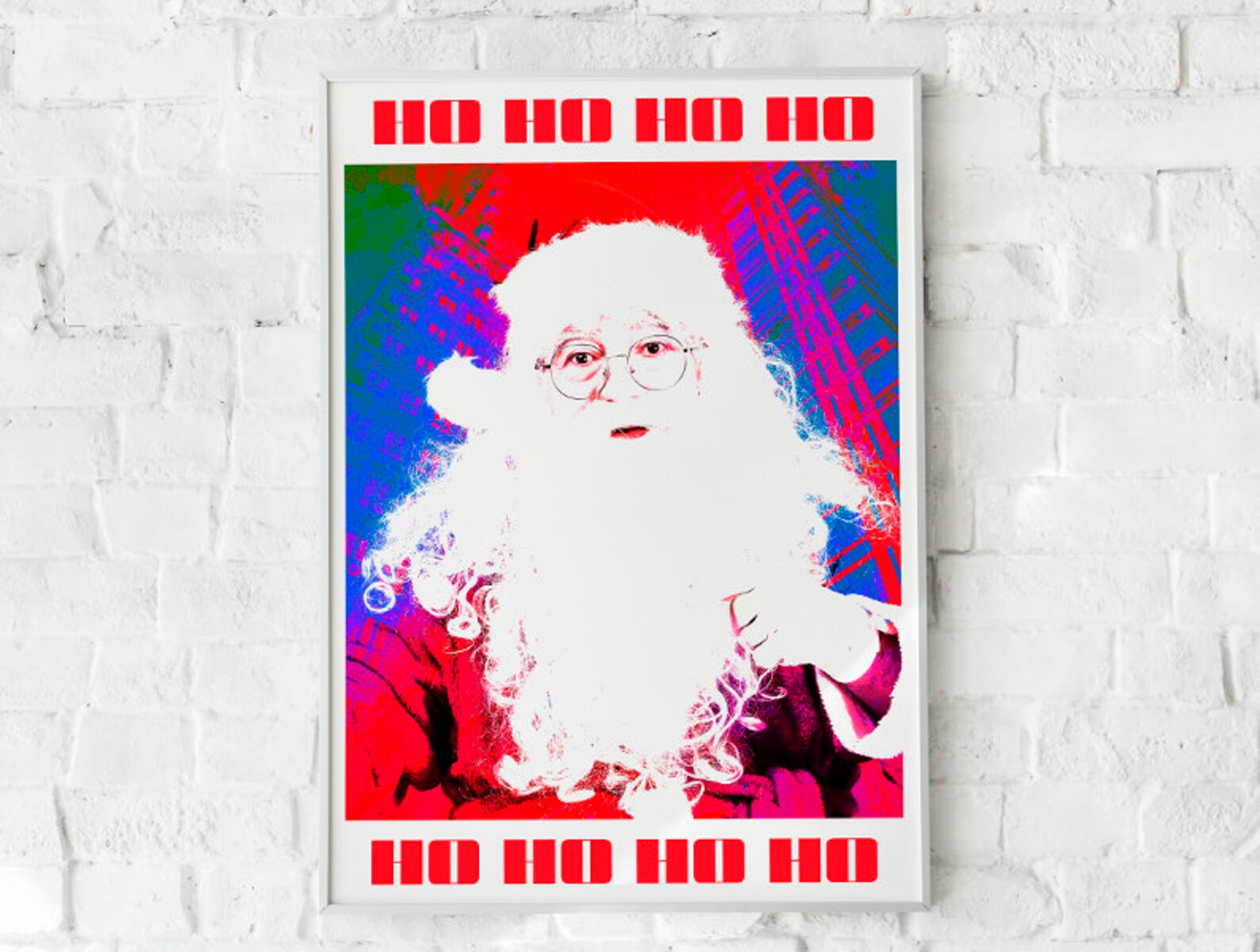 Cyberpunk Santa Poster Cool Posters Santa Portrait Printable - Etsy
