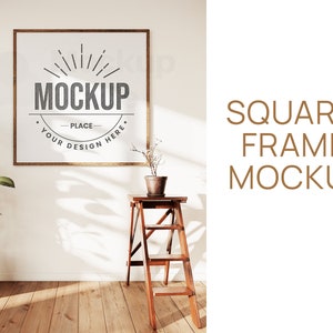 Square Frame Mock up Bundle, Farmhouse Mock Ups, Square Frame Mockup ...
