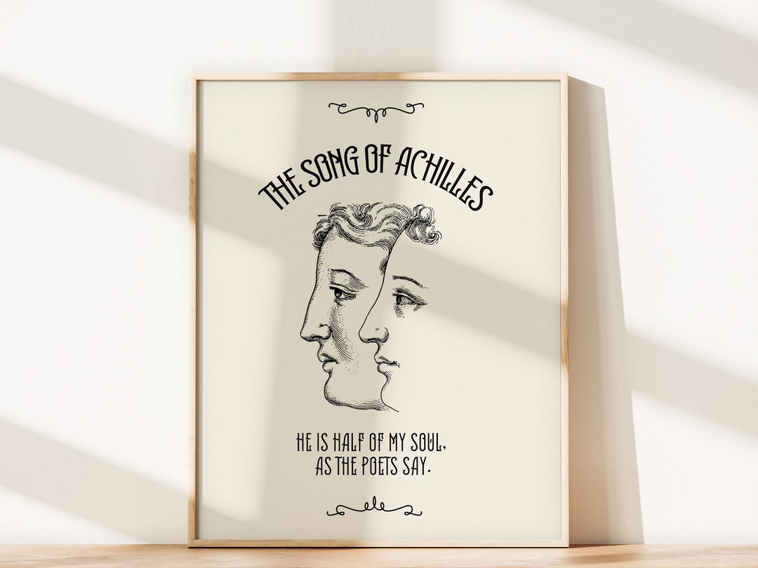 The Song of Achilles Poster, Book Lover Gift Song of Achilles Print ...