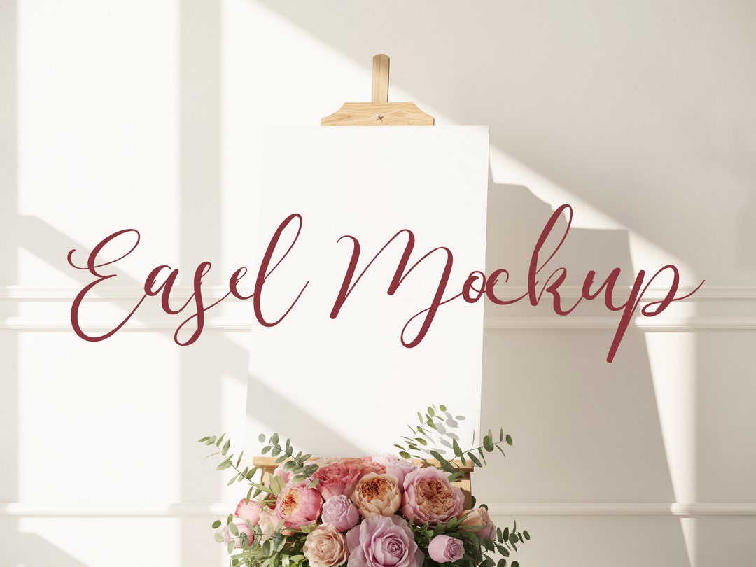 Easel Mockup, Easel Stand Mockup, Wedding Mockup, Sign Mockup, Welcome ...