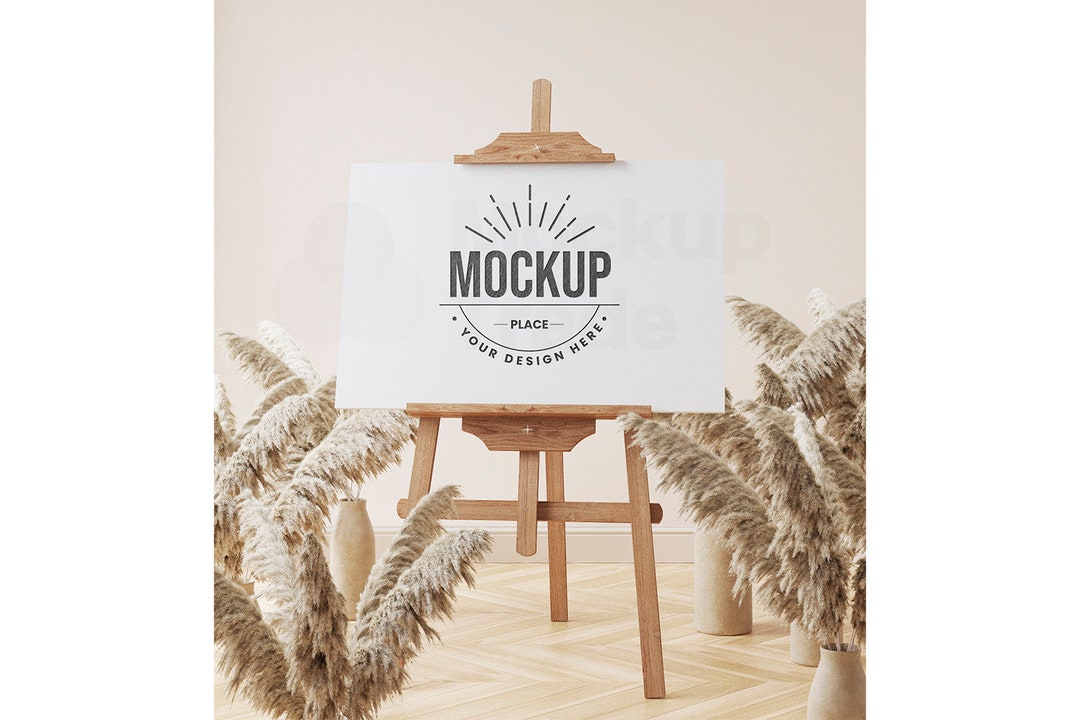 Easel Mockup, Welcome Sign Mockup, Baby Shower Mockup, Birthday Easel ...