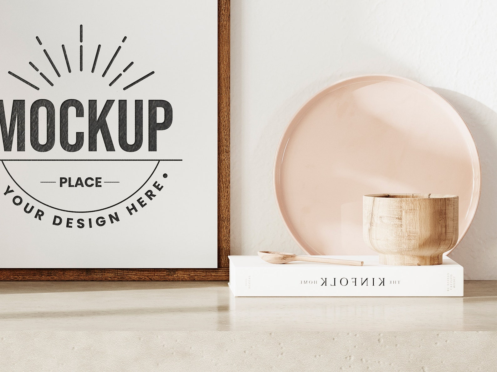 Square Frame Mock Up Wood Frame Mockup Farmhouse Mockup | Etsy