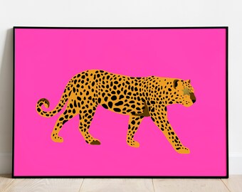 Preppy Cheetah Poster - Etsy