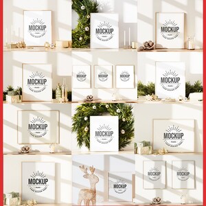 Christmas Mockup Bundle, Christmas Frame Mockup, Christmas Mockup ...