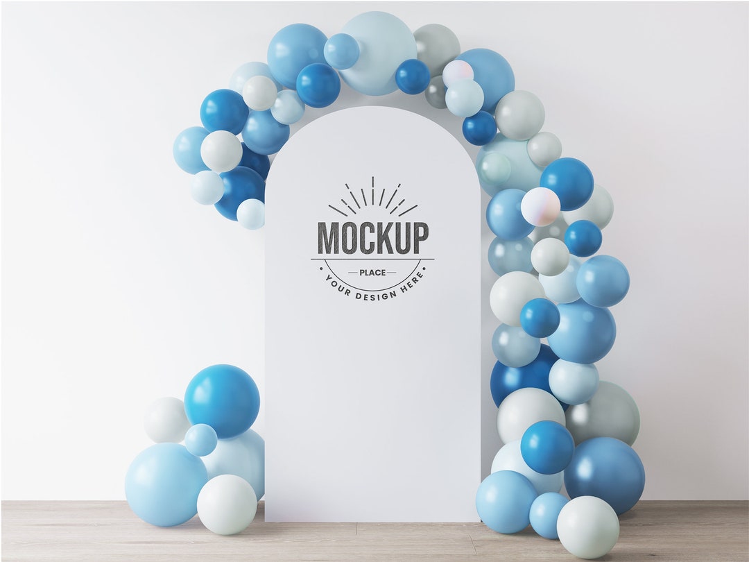Balloon Mockup, Balloon Garland Mockup, Balloon Arch Mock Up, Backdrop ...