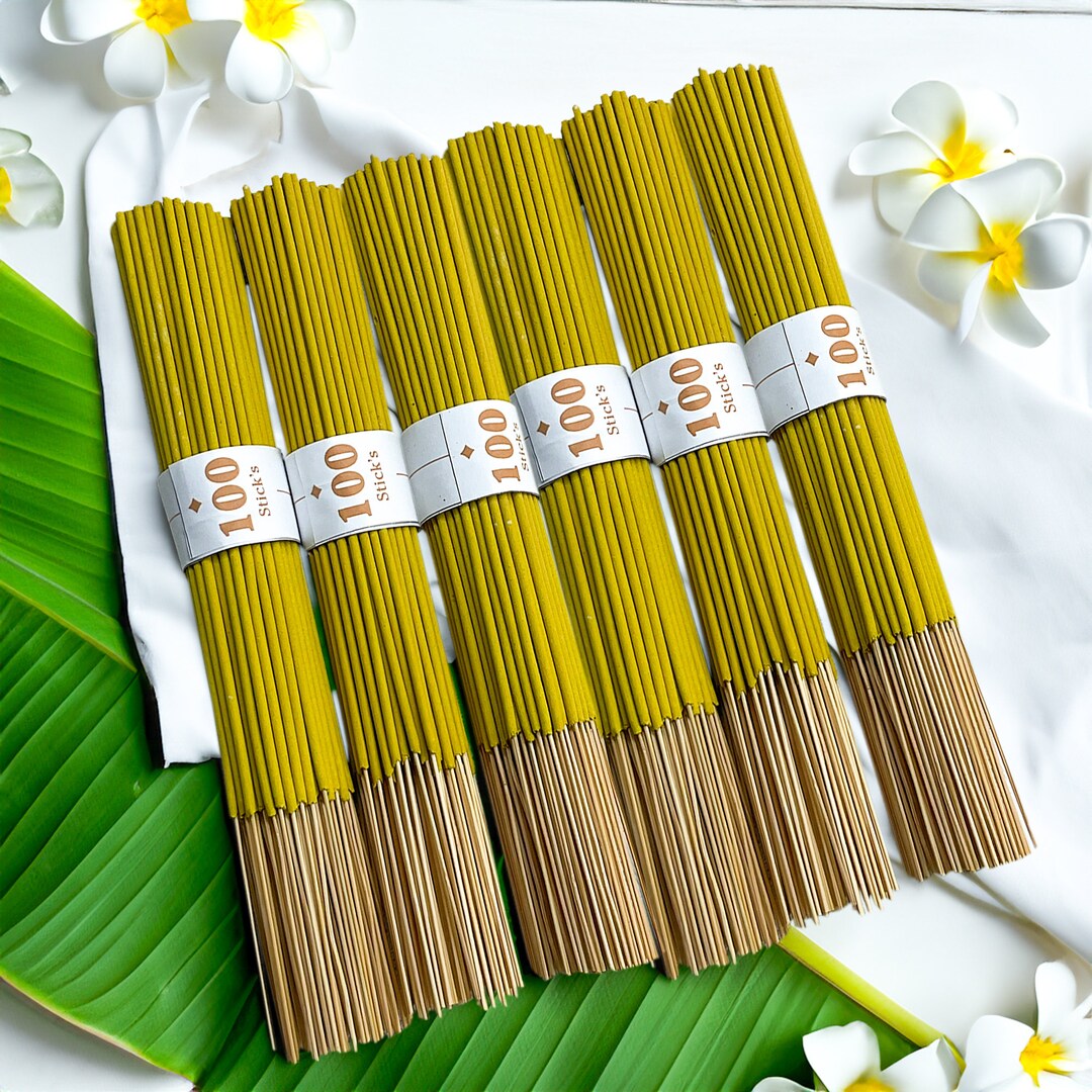 Yellow Unscented Incense, Raw, Plain & Unfragranced Sticks With Premium ...
