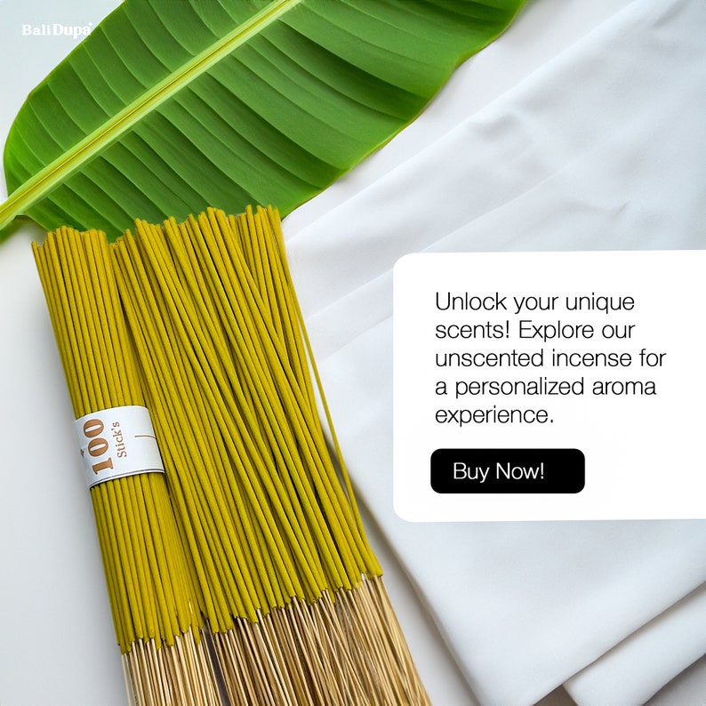 Yellow Unscented Incense, Raw, Plain & Unfragranced Sticks With Premium ...