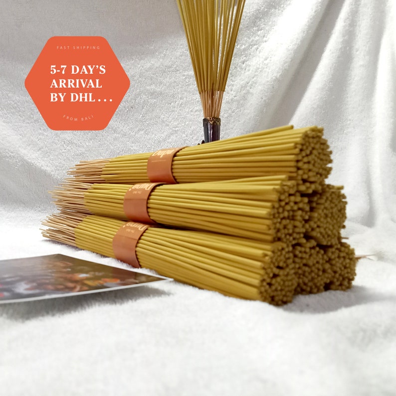 Yellow Unscented Incense Raw Plain & Unfragranced Sticks - Etsy