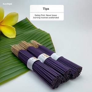 Purple Unscented Incense Sticks, Raw Bali Incense (100/bundle) - Etsy