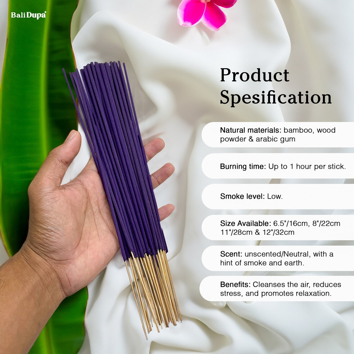 Purple Unscented Incense Sticks, Raw Bali Incense (100/bundle) - Etsy