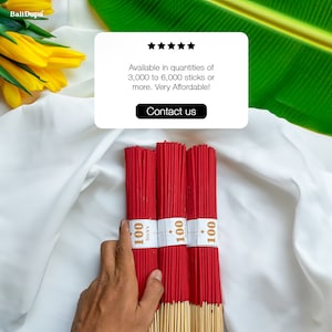 Red Incense Sticks With Bali Burner – Unscented, 100 Sticks/bundle - Etsy
