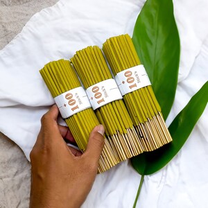 Yellow Unscented Incense Raw Plain & Unfragranced Sticks - Etsy