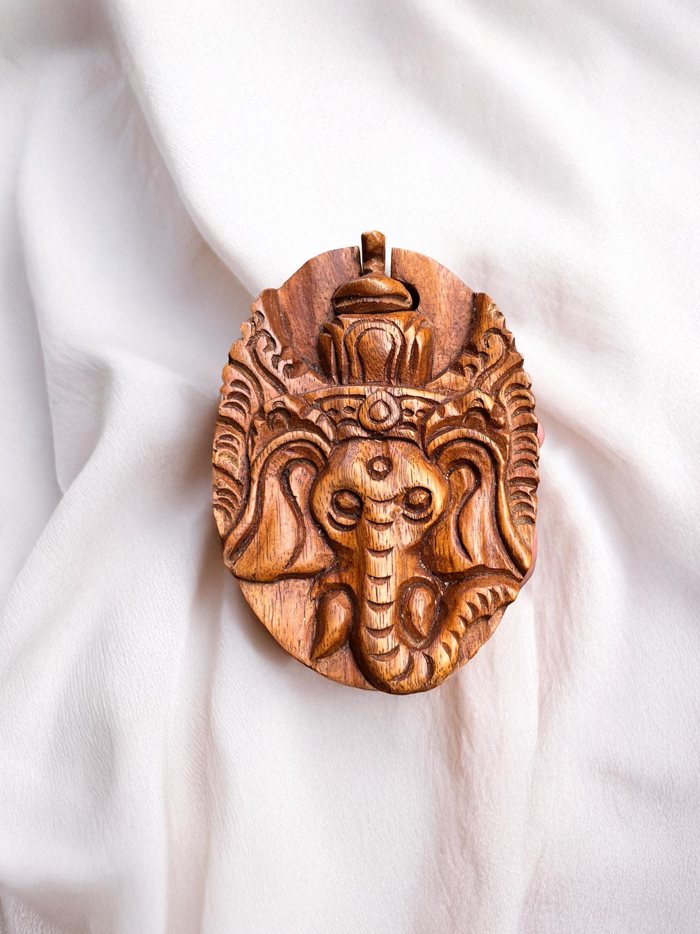 Hand-carved Suar Wood Trinket Box: Balinese Ganesha, Buddha & Monk - Etsy