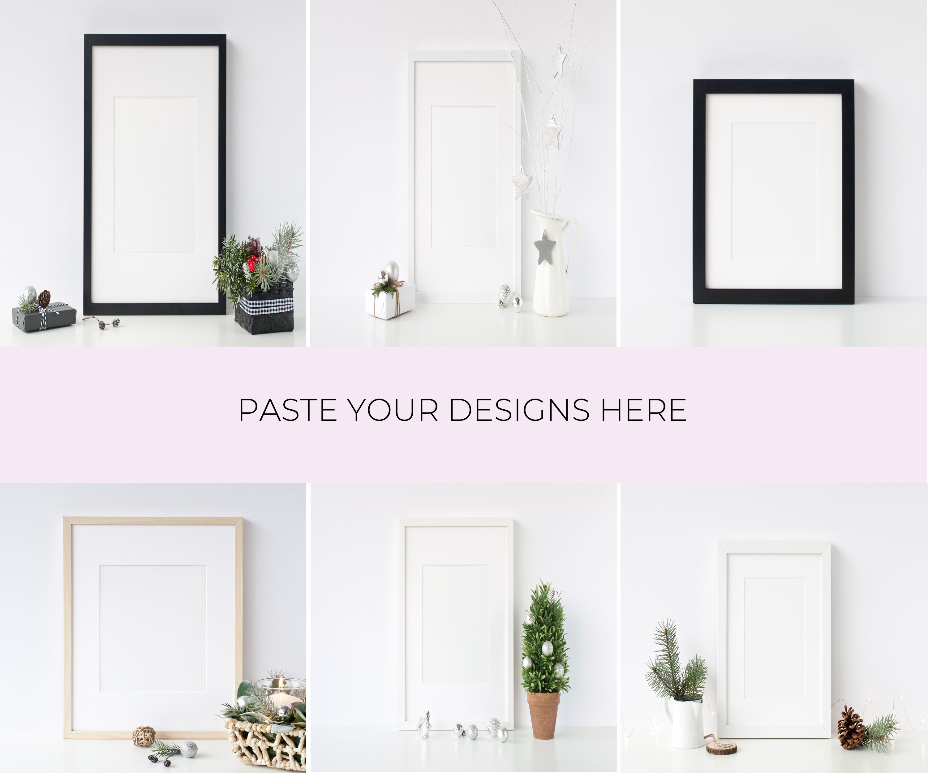 Christmas Scandinavian Mockup FramesBundle MockupPSD | Etsy