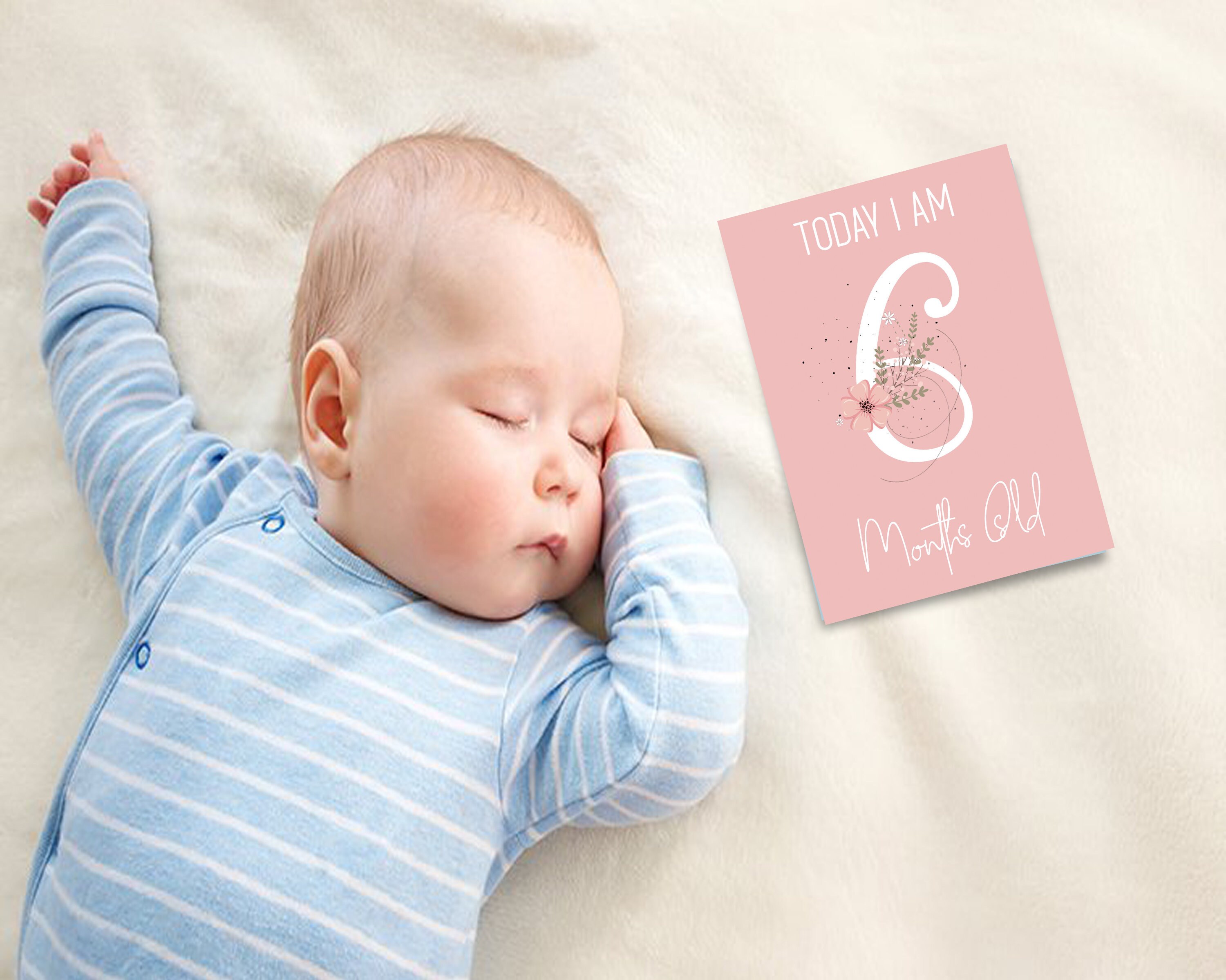 Baby Milestone Cards, Custom Design Milestone Cards, Baby Prop, Digital ...