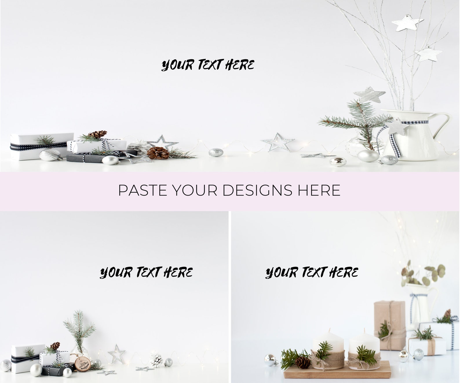 Christmas Scandinavian Mockup Framesbundle Mockuppsd - Etsy