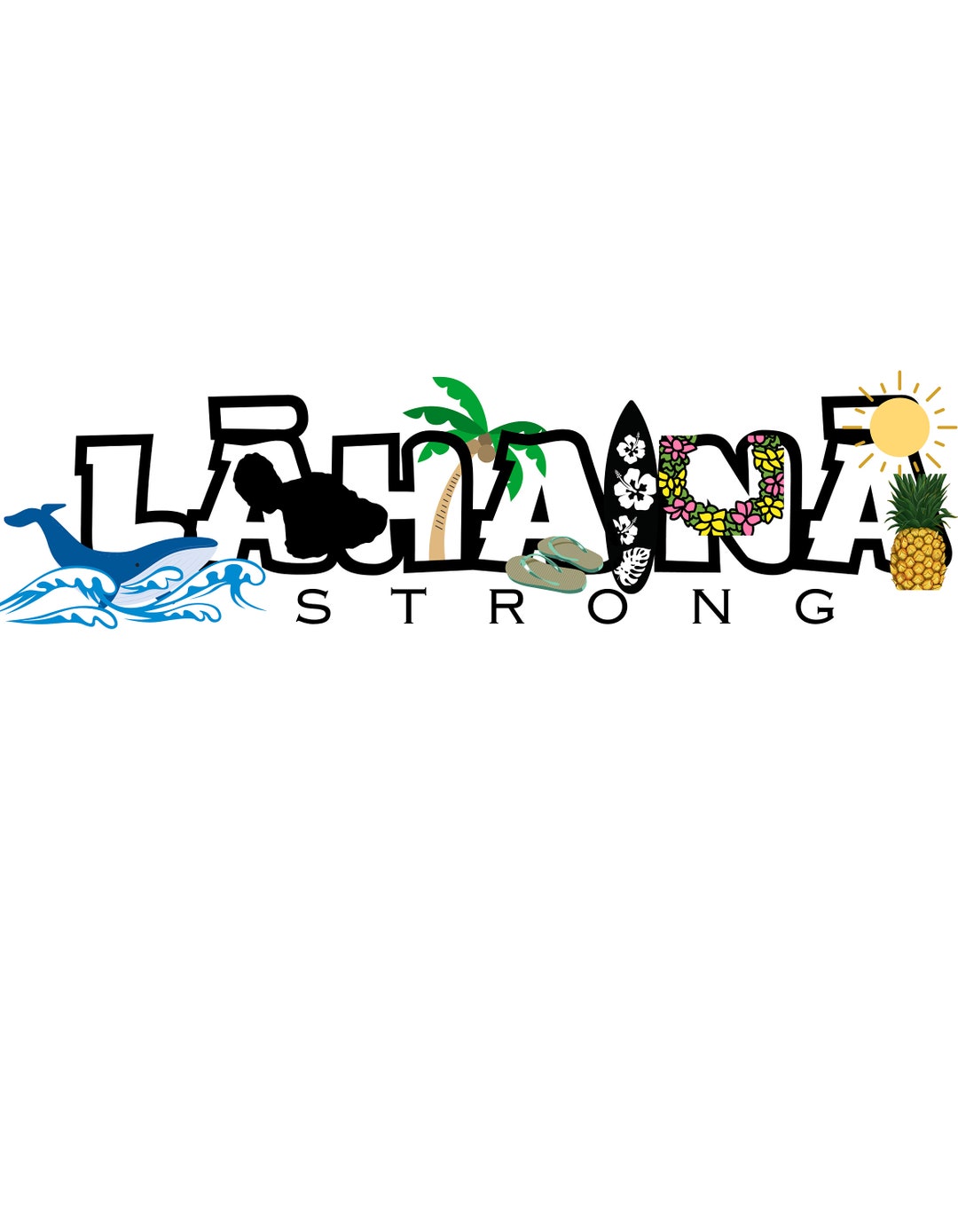 Lahaina Strong Sticker (4 X 1.1") - Etsy